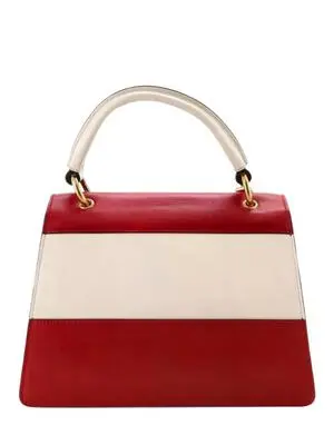 Gucci Queen Margaret Top Handle Bag Colorblock Leather Small Satchel - Red