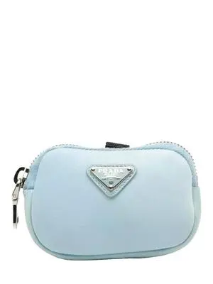 Prada 2013-2026 Mini Tessuto Pouch Crossbody Bag - Blue