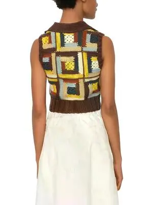 SEA Agnes Crochet Sweater Vest