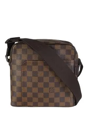 LOUIS VUITTON Damier Ebene Canvas Olav Pm Messenger - Brown