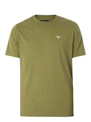 Barbour Logo-embroidered Cotton T-shirt - Olive Green