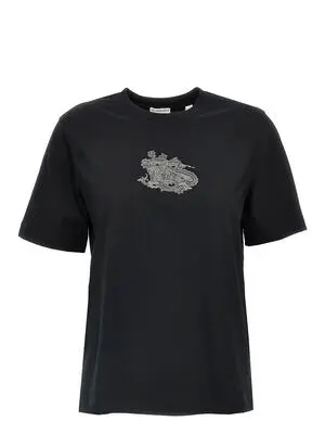 Burberry Logo Print T-shirt - Black