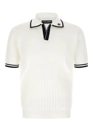 DOLCE & GABBANA Dolce & Gabbana Men Flat Ribbed Polo Shirt