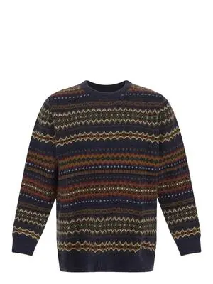 Barbour Graphic-print Wool Jumper - Black