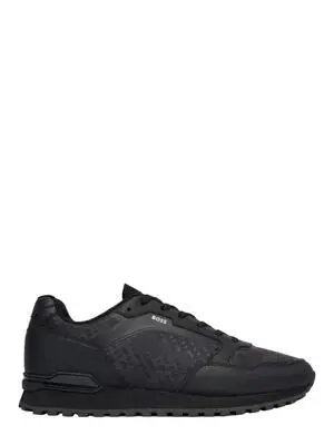 Hugo Boss Round Toe Low-top Sneakers - Black