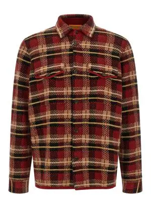 Guest In Residence Plaid Work' Shirt - Red