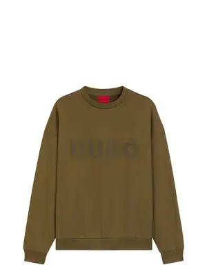 Hugo Boss Hugo Oversized-fit Crewneck Sweatshirt - Brown