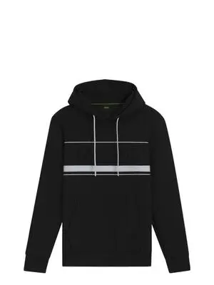 Hugo Boss Logo Panel Hoodie - Black