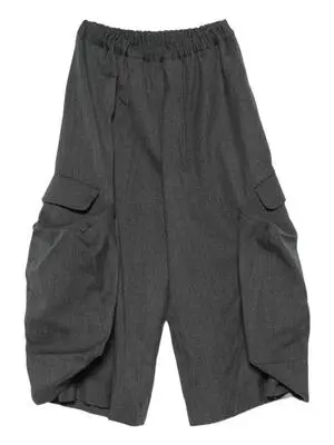 Comme Des Garçons Draped-design Cargo-pocket Trousers - Black