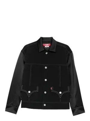 Junya Watanabe X Levi's Contrast-panel Contrast-stitch Jacket Black
