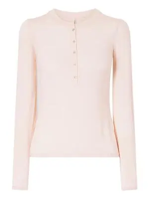 SKIMS Henry Collar T-shirt Pink