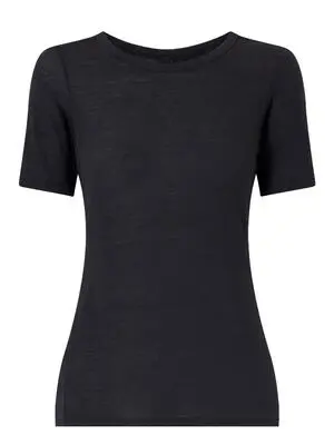 SKIMS Crew Neck Cashmere Blend T-shirt - Black