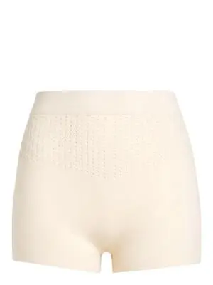Max Mara Solid-colored Knit Shorts - Camel