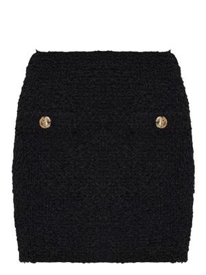 Balmain Logo Skirt - Black