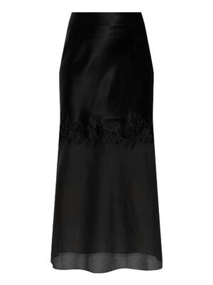 BY MALENE BIRGER Angelina Embroidered Maxi Skirt - Black