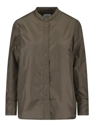 Aspesi Snap-front Collarless Jacket - No