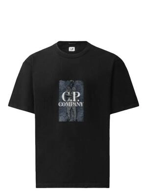 C.P. COMPANY Logo-print T-shirt - Black
