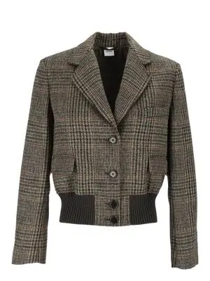 Aspesi Check-pattern Virgin Wool Jacket - No