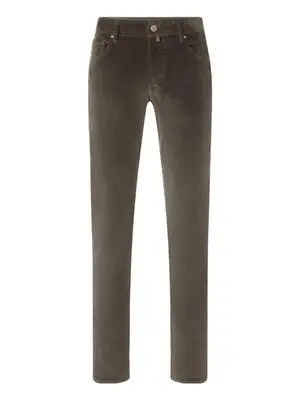 JACOB COHЁN Straight Leg Corduroy Jeans - Grey