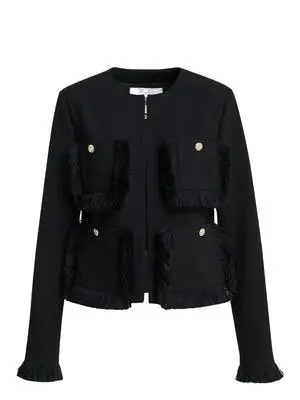 Essentiel Antwerp Kinetic Fringed Jacket - Black