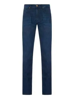 Incotex Division Logo Patch Jeans - Blue