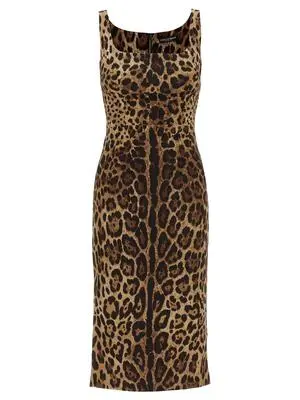 Dolce & Gabbana Silk Charmeuse Dress - Brown