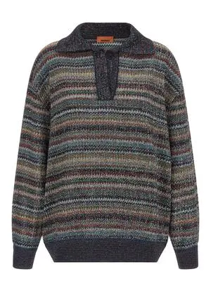 Missoni Missoni Women Lamé Yarn Polo Shirt Multicolor