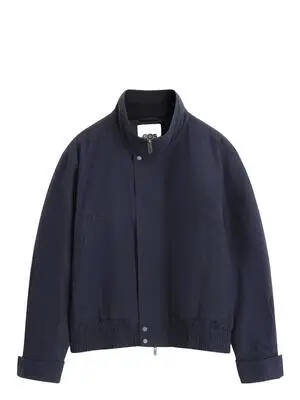 Cos Padded Mock-neck Bomber Jacket - Navy