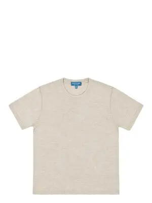 Robert Talbott Lawrence Wool Silk Fine Gauge Jersey Tee Flax