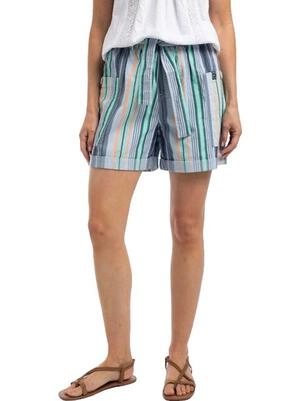 WEIRD FISH Wilder Striped Summer Shorts Skyway