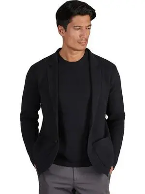 PAUL JAMES Midweight Cotton Deconstructed Blazer Black