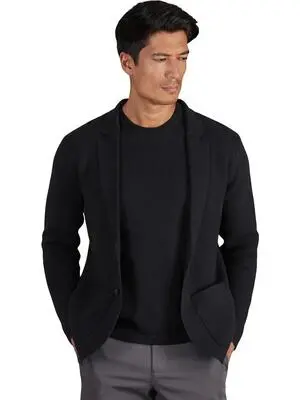 PAUL JAMES Midweight Cotton Deconstructed Blazer Black