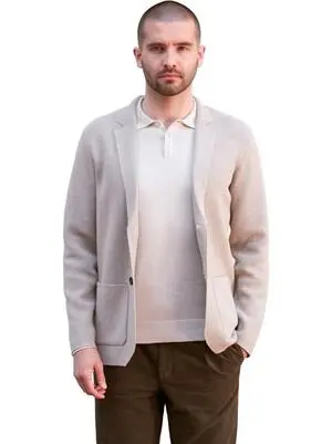 PAUL JAMES Midweight Cotton Deconstructed Blazer - Fawn