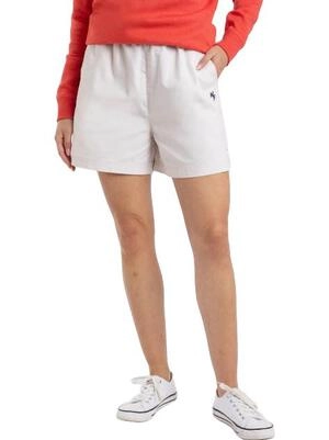 WEIRD FISH Jardin Elasticated Twill Shorts - Natural