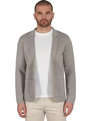 PAUL JAMES Lightweight Merino Wool Knitted Blazer - Barley