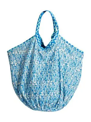 CASA ATELIER BY FERDINANDO FUSCO White / Blue Poseidon Maxi Bag In Cotton - White/blue