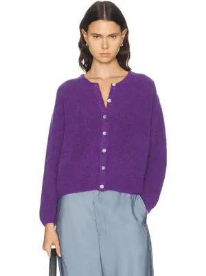 American Vintage Vitow Cardigan In Purple - Cosmos