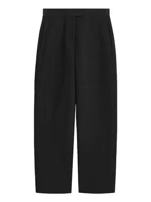 Cos Topstitched Barrel-leg Pants Black