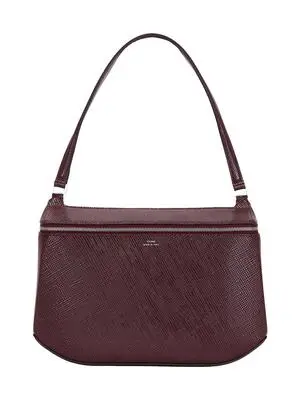 TOTEME Clip Palmellato Patent Shoulder Bag - Cherry