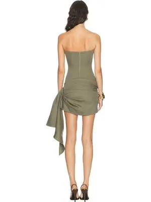 ALEX PERRY Strapless Drape Mini Dress
