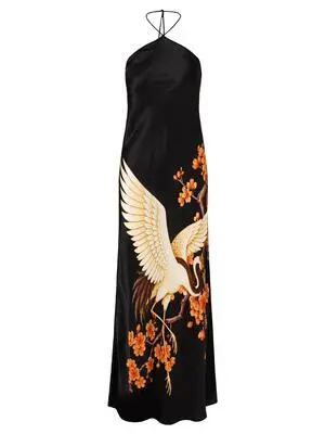 ROAME Tallulah Silk-blend Maxi Dress - Print
