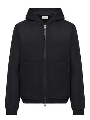 MONCLER Flannel Zip-Up Hoodie