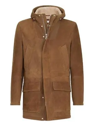 Brunello Cucinelli Coats Leather Coats - Brown