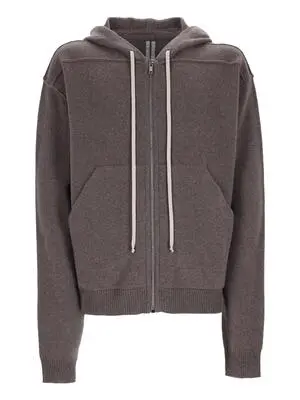 Rick Owens Felpa In Maglia Di Di Cashmere - Brown
