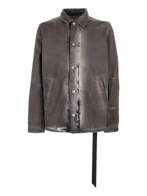 Rick Owens Giacca "brad" In Denim - Grey