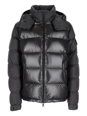 Moncler Giacca "maya" Con Cappuccio - Black