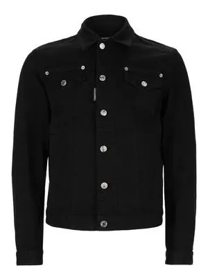 Dsquared2 Giacca "dan" In Denim - Black