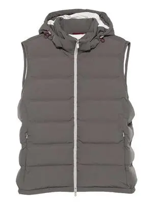 Brunello Cucinelli Grey Jackets Waistcoats & Gilets - Gray