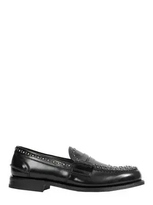 Church's Pembrey Met Stud-embellished Loafers - Black