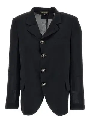 Comme Des Garçons Single-breasted Blazer - Black